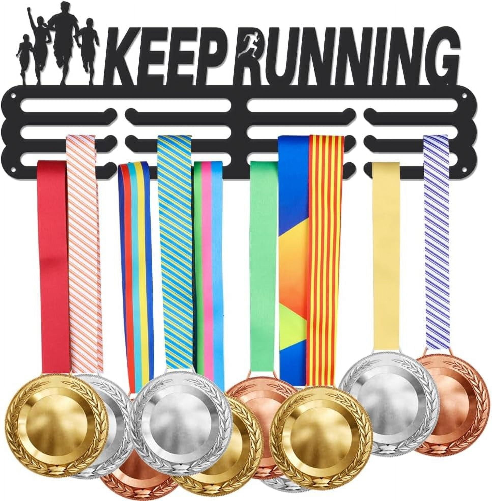 Running Medal Hanger Display Keep Running Sports Medal Holder Run Award ...