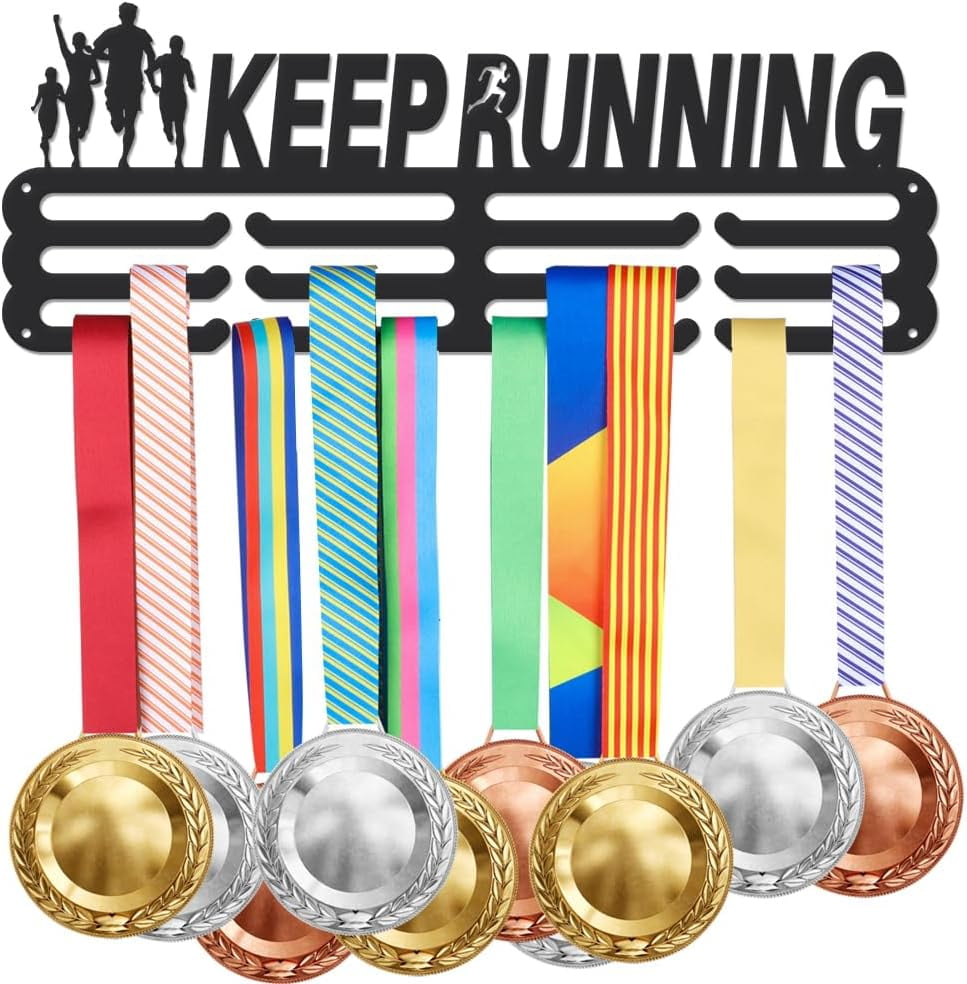 Running Medal Hanger Display Keep Running Sports Medal Holder Run Award ...