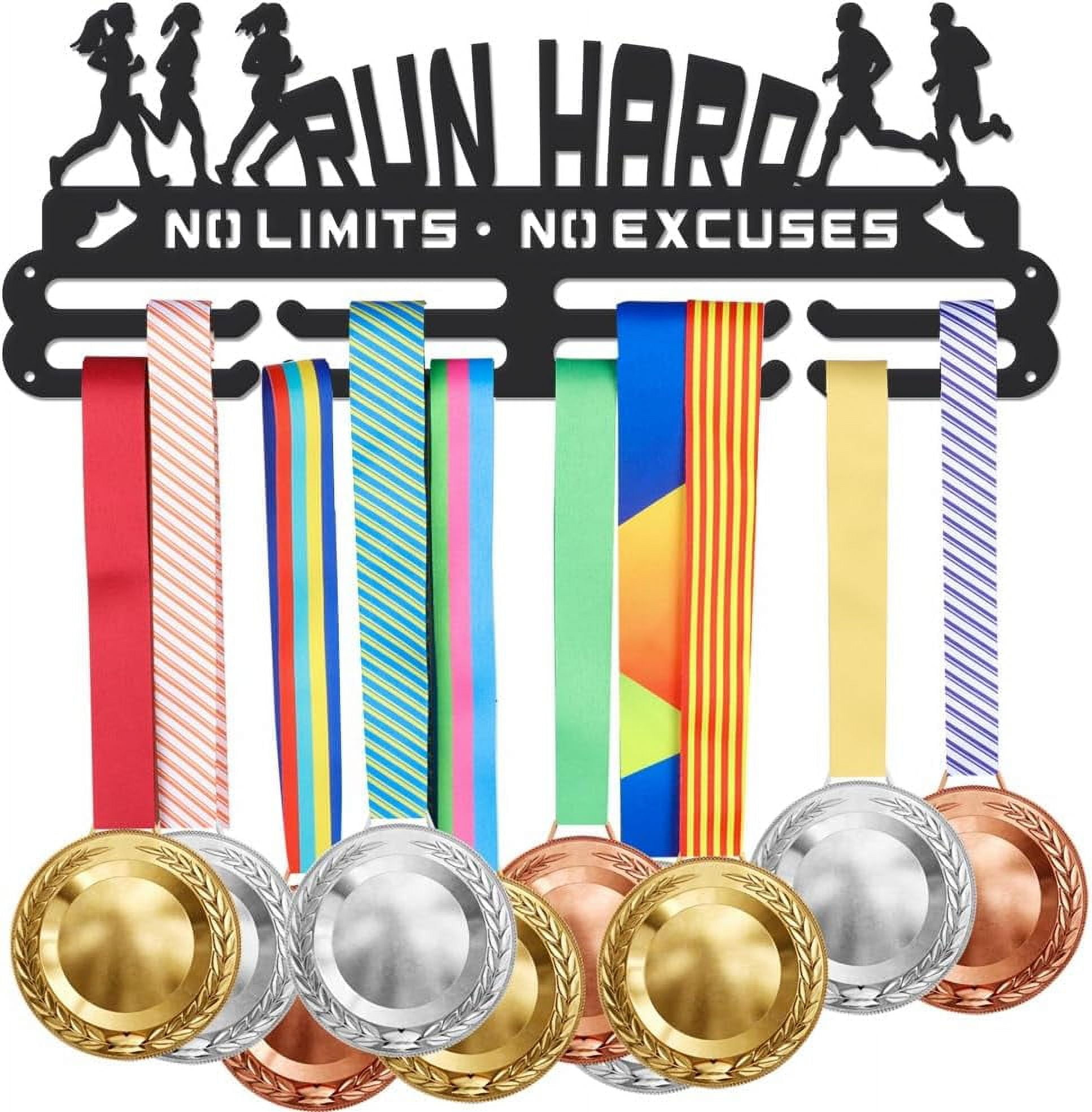Running Medal Hanger Display Run Hard Sports Medal Holder Hanging Race ...