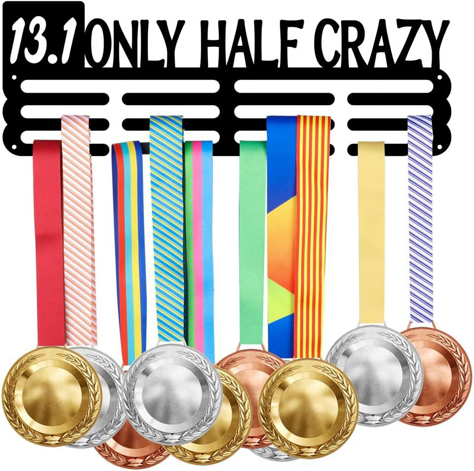 Running Medal Hanger Holder Display 13.1 Only Half Crazy Half Marathon ...