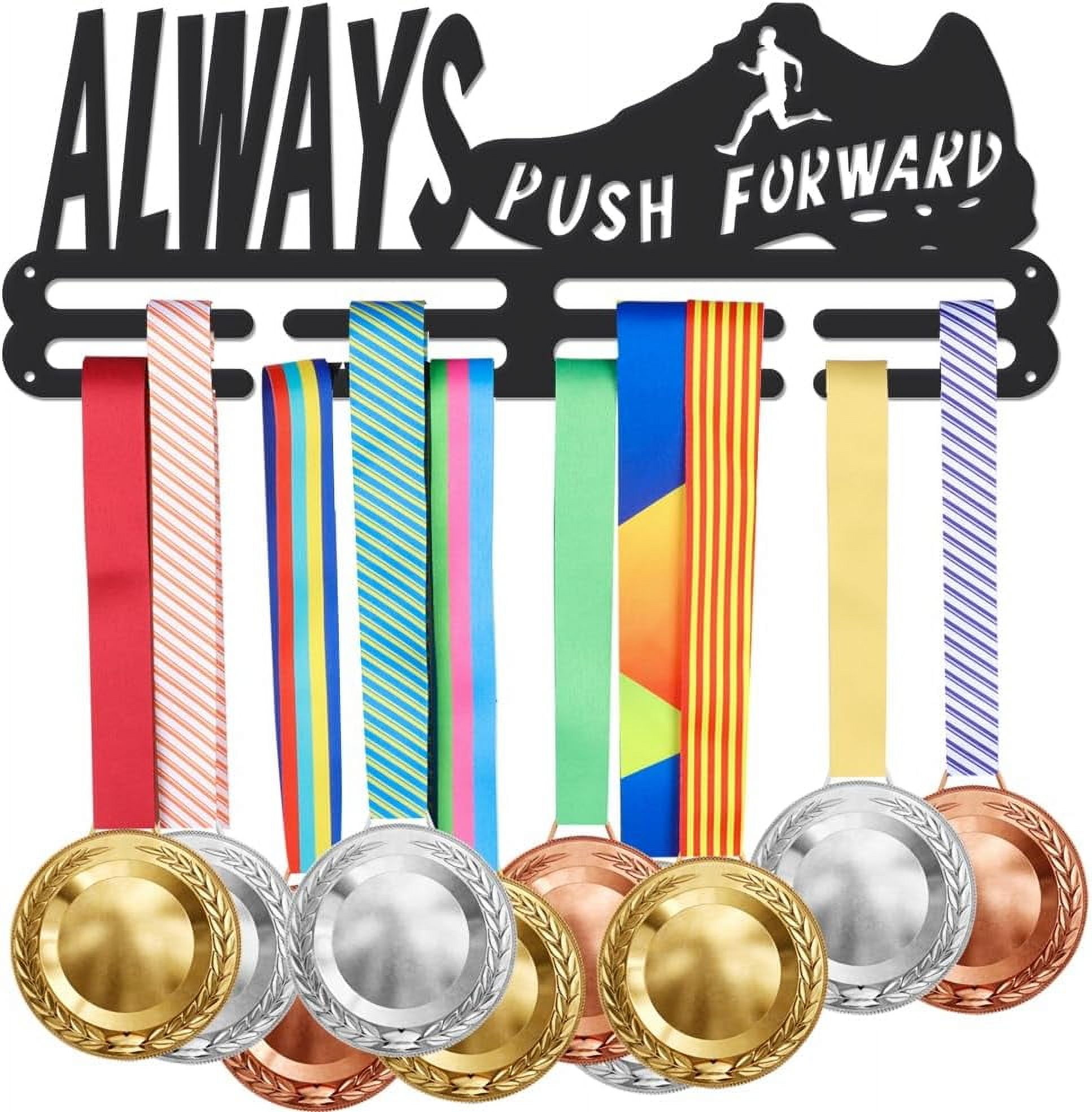 Running Medal Hanger Holder Display Always Push Forward Sports Medals ...