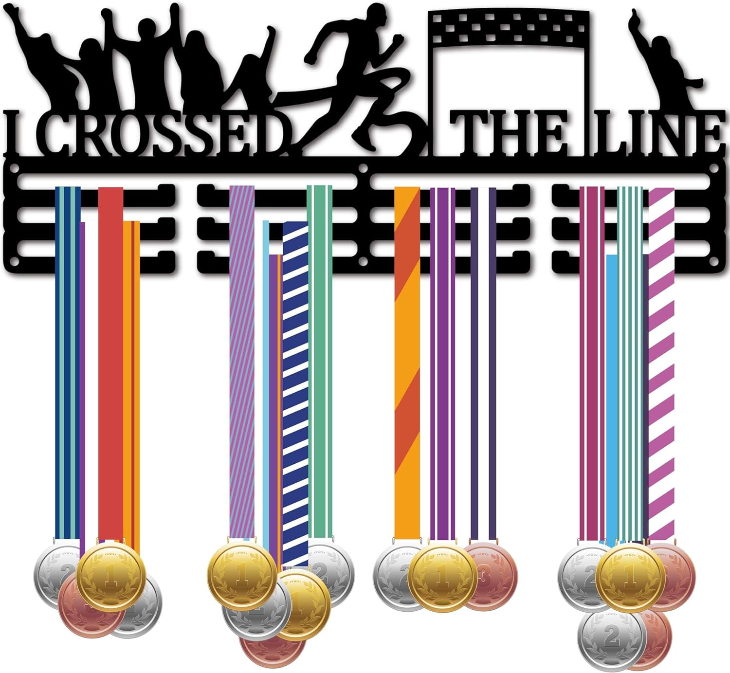 Running Medal Holder Cheer Medal Hanger Display Wall Rack Frame Metal ...