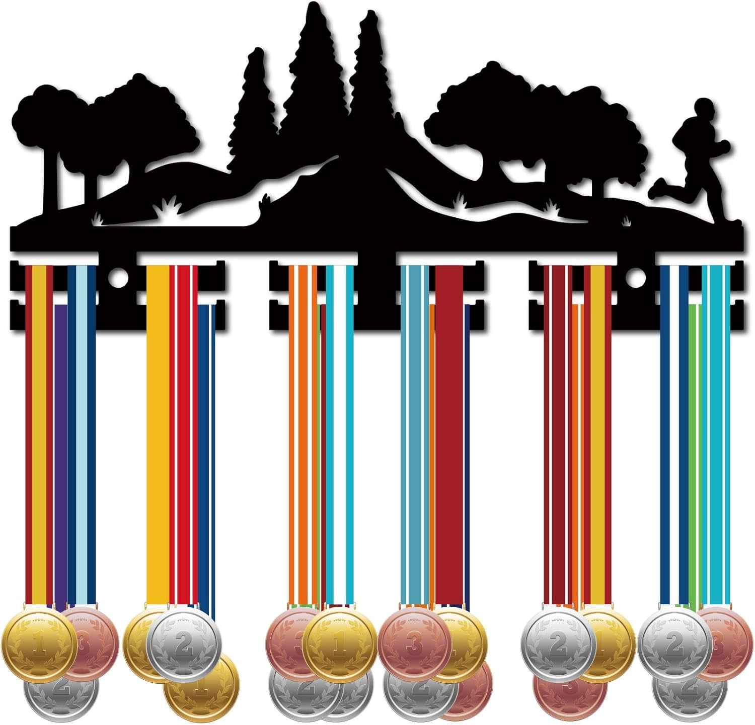 Running Medal Holder Display Hanger Acrylic Sport Medal Rack Wall Mount ...