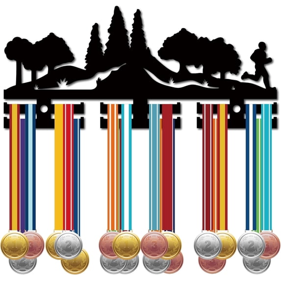 Running Medal Holder Display Hanger Acrylic Sport Medal Rack Wall Mount ...