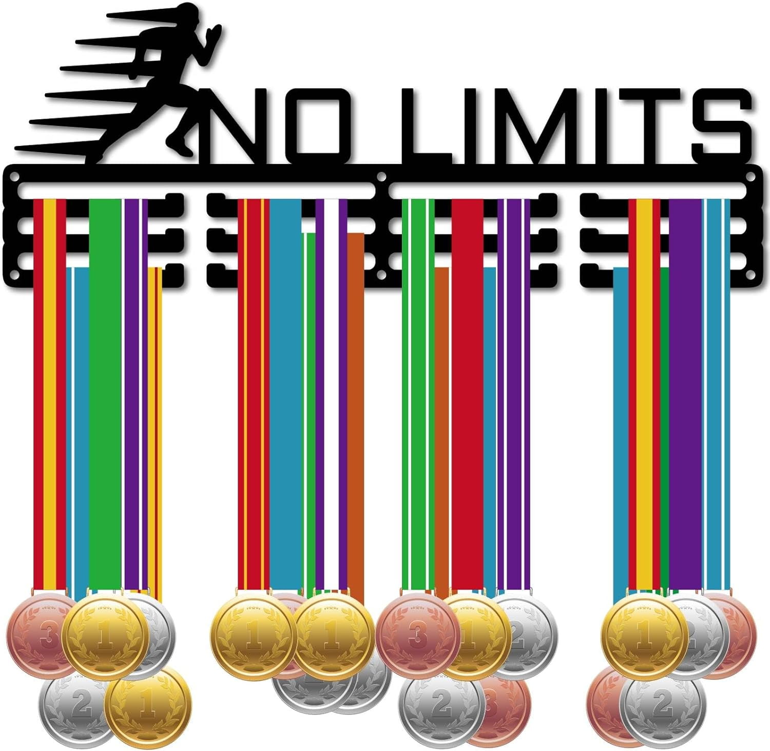 Running Medal Holder Display Medal Hanger Rack Wall Mount Frame Decor ...
