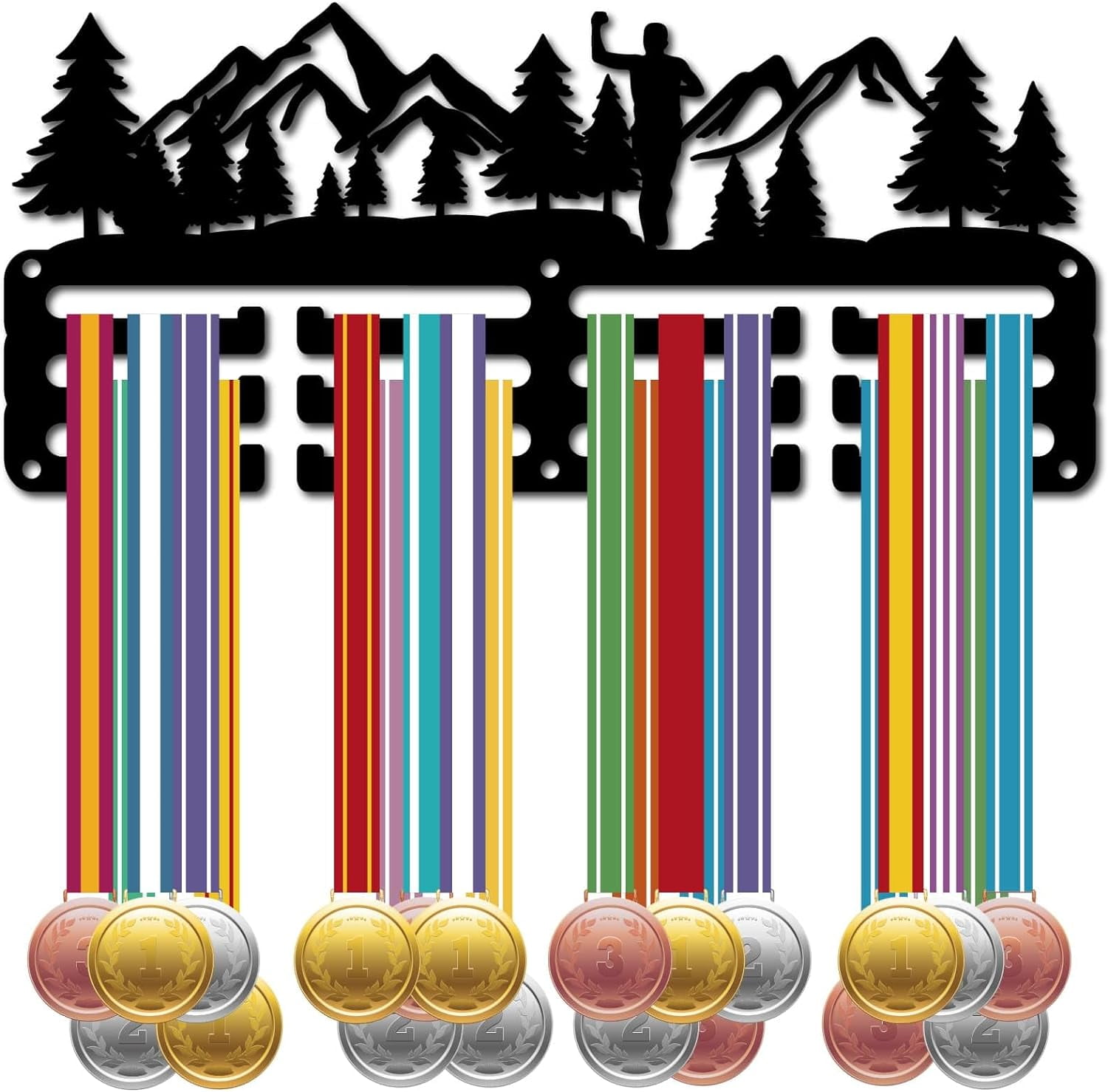 Running Medal Holder Display Medal Hanger Sports Rack Wall Mount Hooks ...