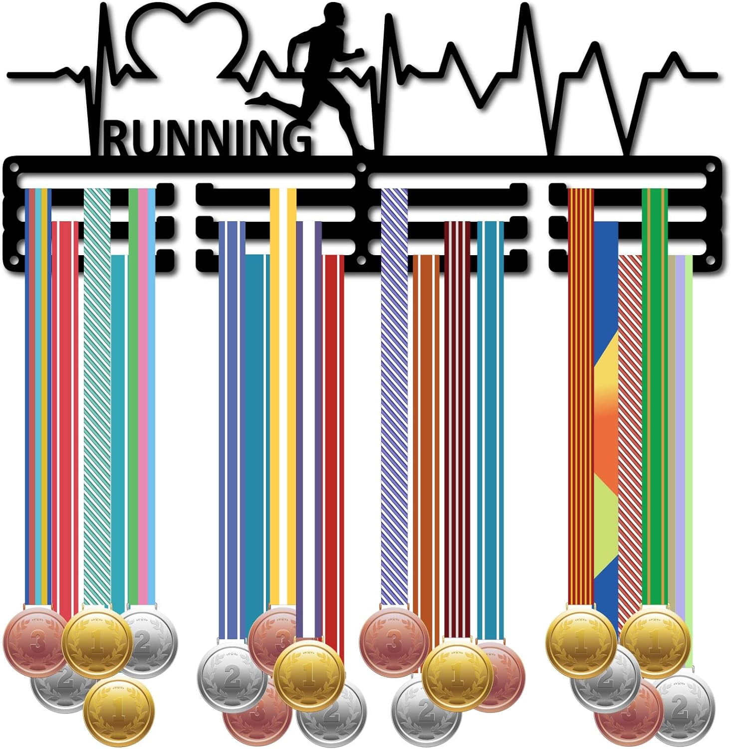 Running Medal Holder Display Hanger Medal Wall Mount Frame Shelf Sports ...