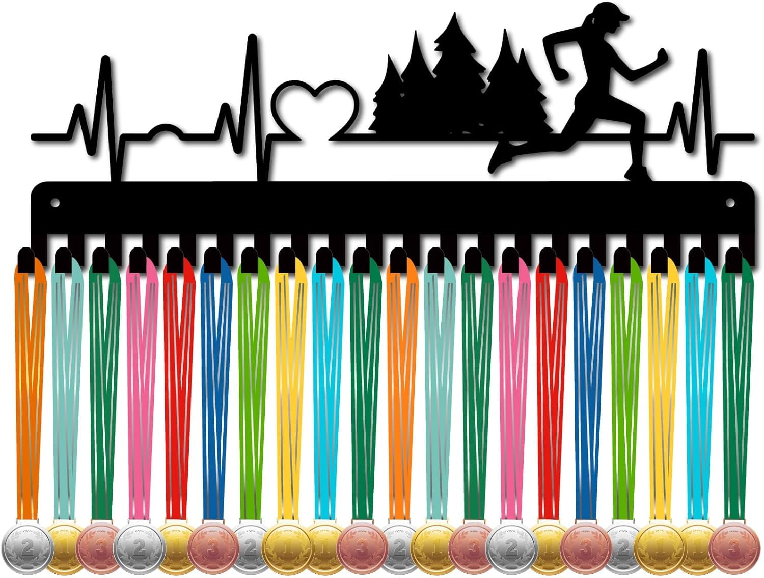 Running Medal Holder Display Marathon Runner Medal Hanger Sports Frame ...