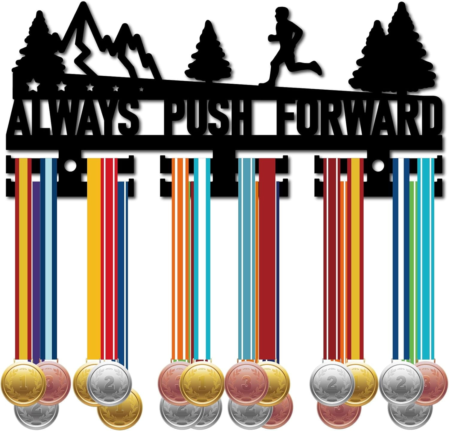 Running Medal Holder Display Medal Hanger Rack Acrylic Wall-Mounted ...