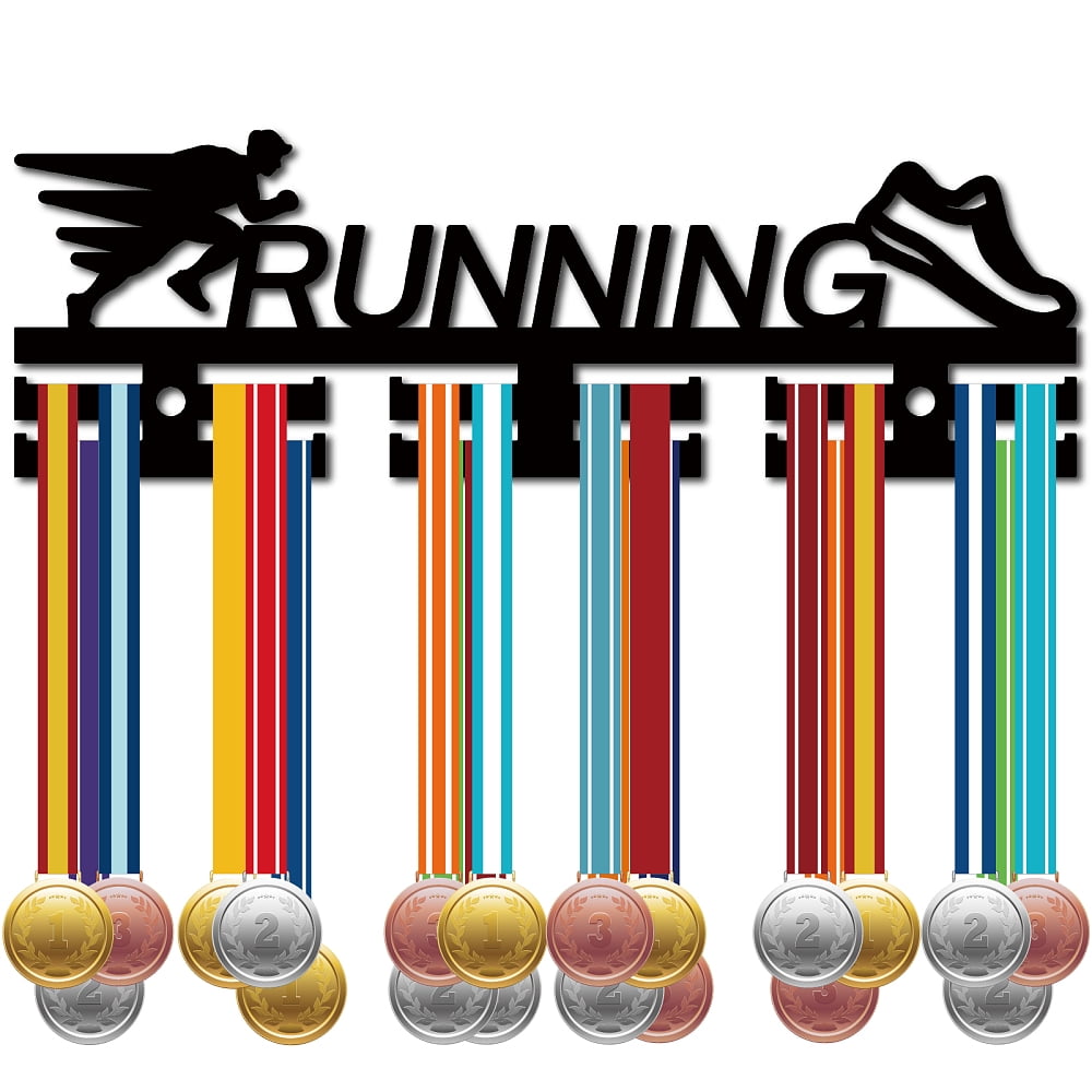 Running Medal Holder Display Medal Hanger Rack Acrylic Wall-Mounted ...