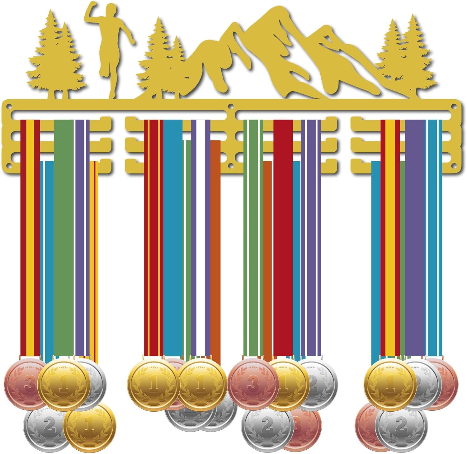 Running Medal Holder Display Medal Hanger Rack Sports Iron Frame Wall ...
