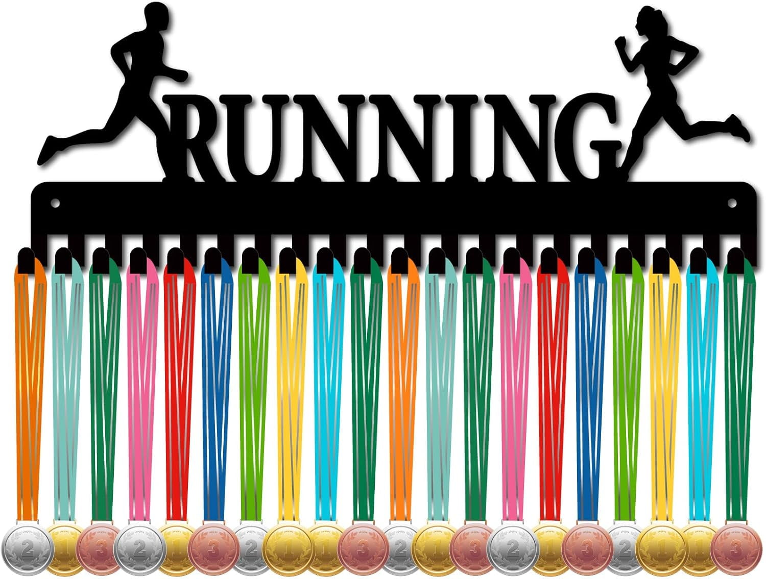 Running Medal Holder Display Runner Medal Hanger Sports Rack Wall Mount ...