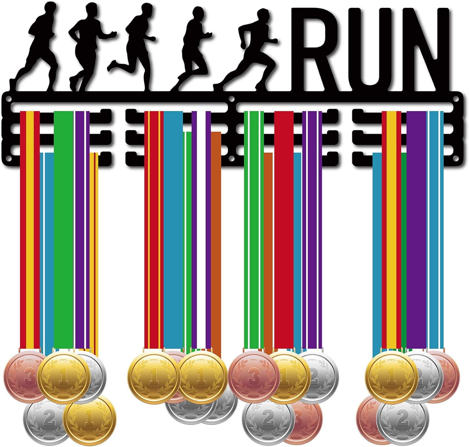 Running Medal Holder Hanger Medals Rack Black Metal Iron Medal Holder ...