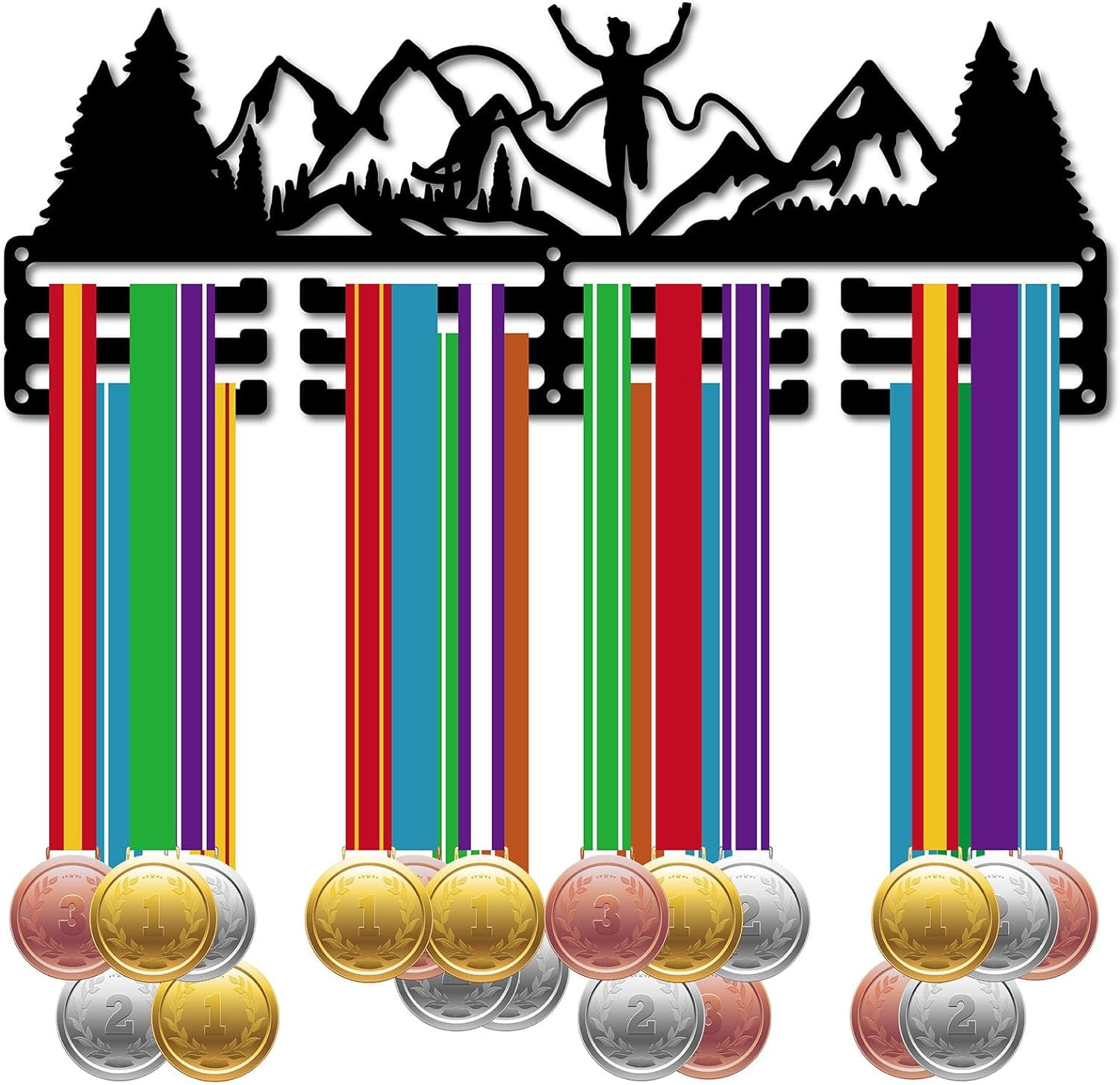 Running Medal Holder Hanger Medals Rack Mountain Trees Metal Iron Shelf ...