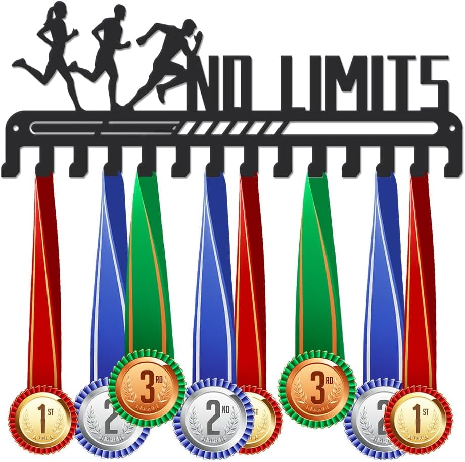 Running Medal Holder No Limit Medal Hanger Inspirational Text Medal ...