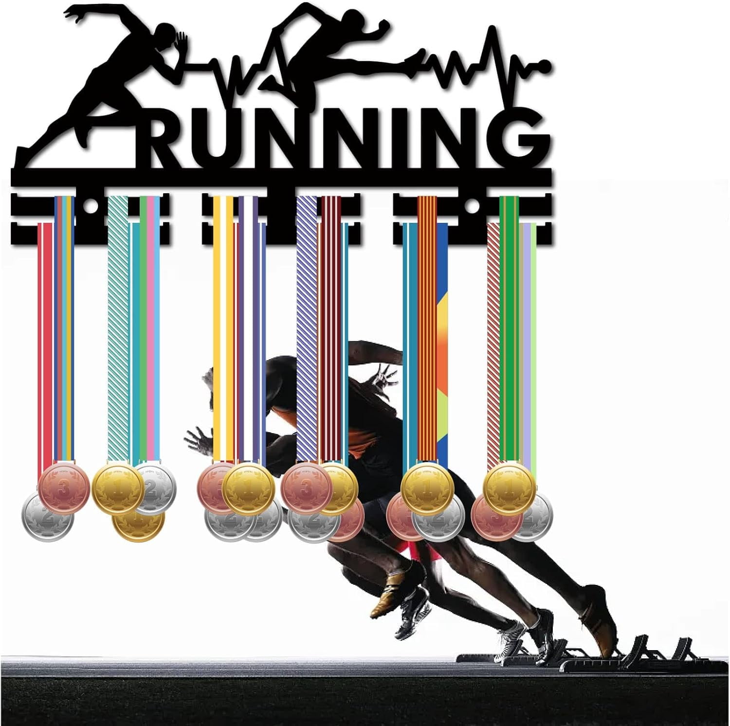 Running Medal Holder Medal Hangers Display Acrylic Medal Rack Sports ...