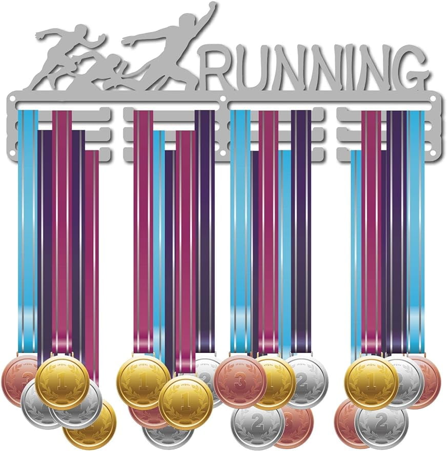 Running Medal Holder Sport Display Hanger Rack Awards Metal Lanyard ...