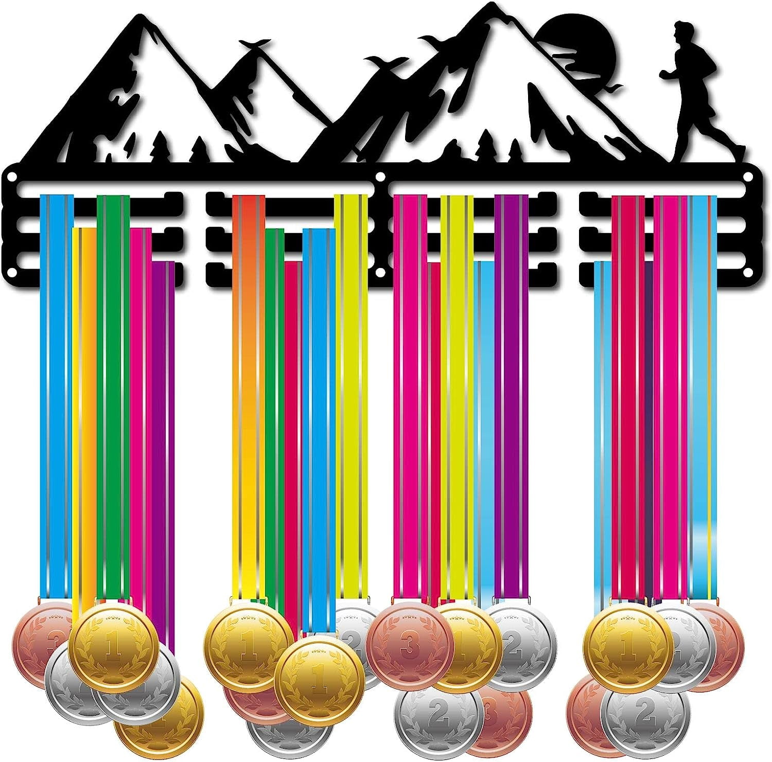 Running Medal Holder Sport Mountain Medals Hanger Display Stand Wall ...