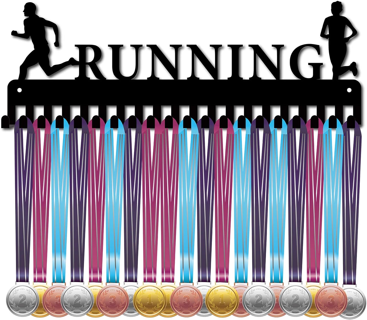 Running Medal Holder Sport Runner Athlete Medals Hanger Display Stand ...