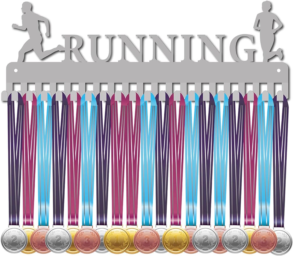 Running Medal Holder Sport Runner Athlete Medals Hanger Display Stand ...