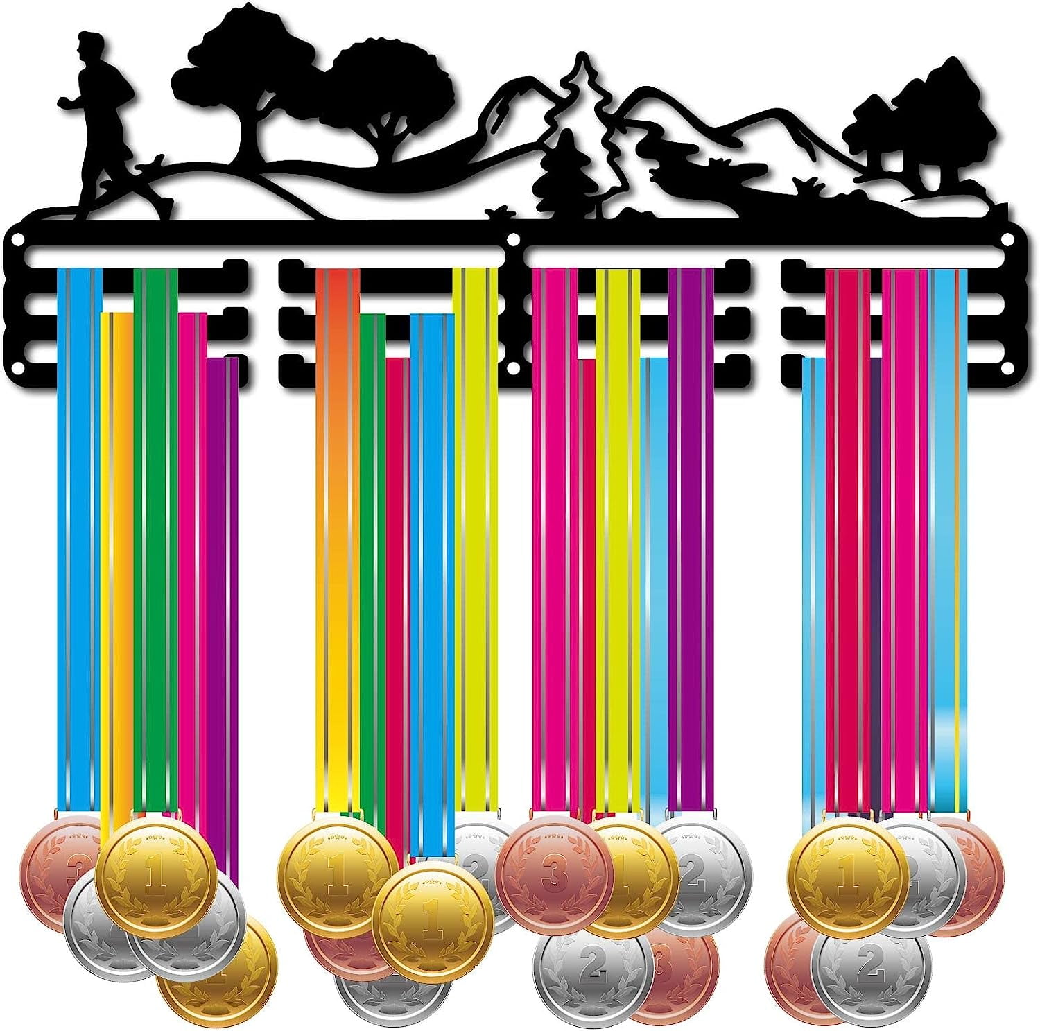 Running Medal Holder Sport Runner Athlete Medals Hanger Display Stand ...