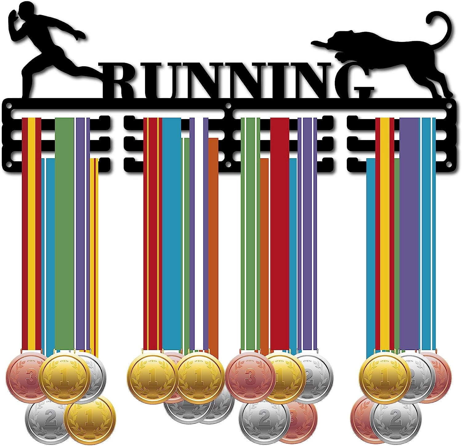Running Medal Holder Sport Runner Athlete Medals Hanger Display Stand ...