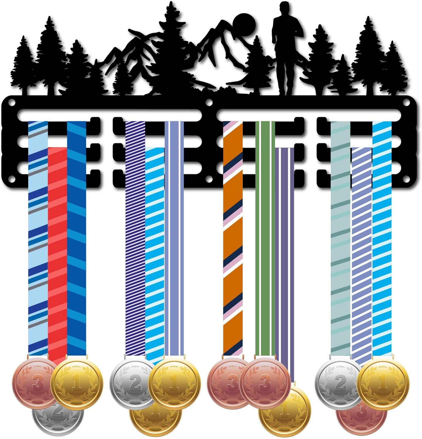 Running Medal Holder Sports Medal Hanger Display Wall Rack Frame Metal ...