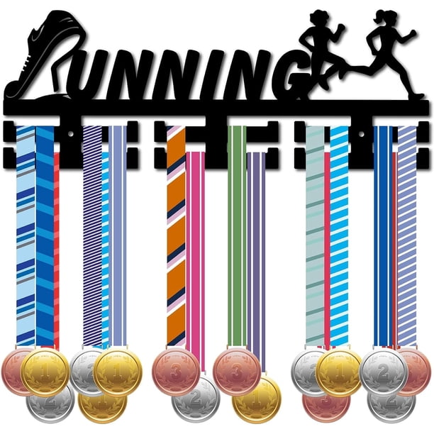 Running Medal Holder Wooden Runner Sport Medal Hanger Display Medal ...