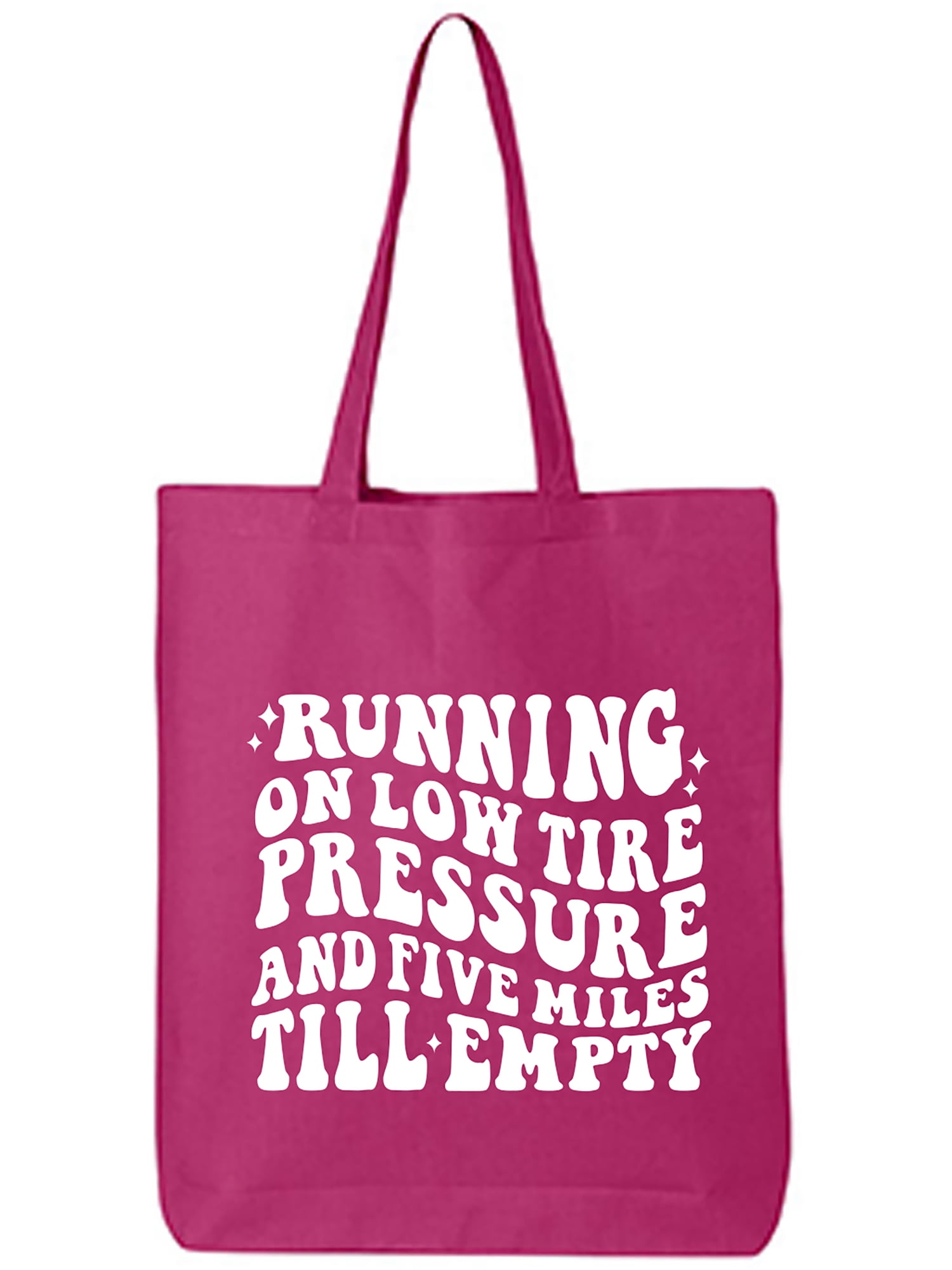 Running On Low Tire Pressure Cotton Canvas Tote Bag - Walmart.com