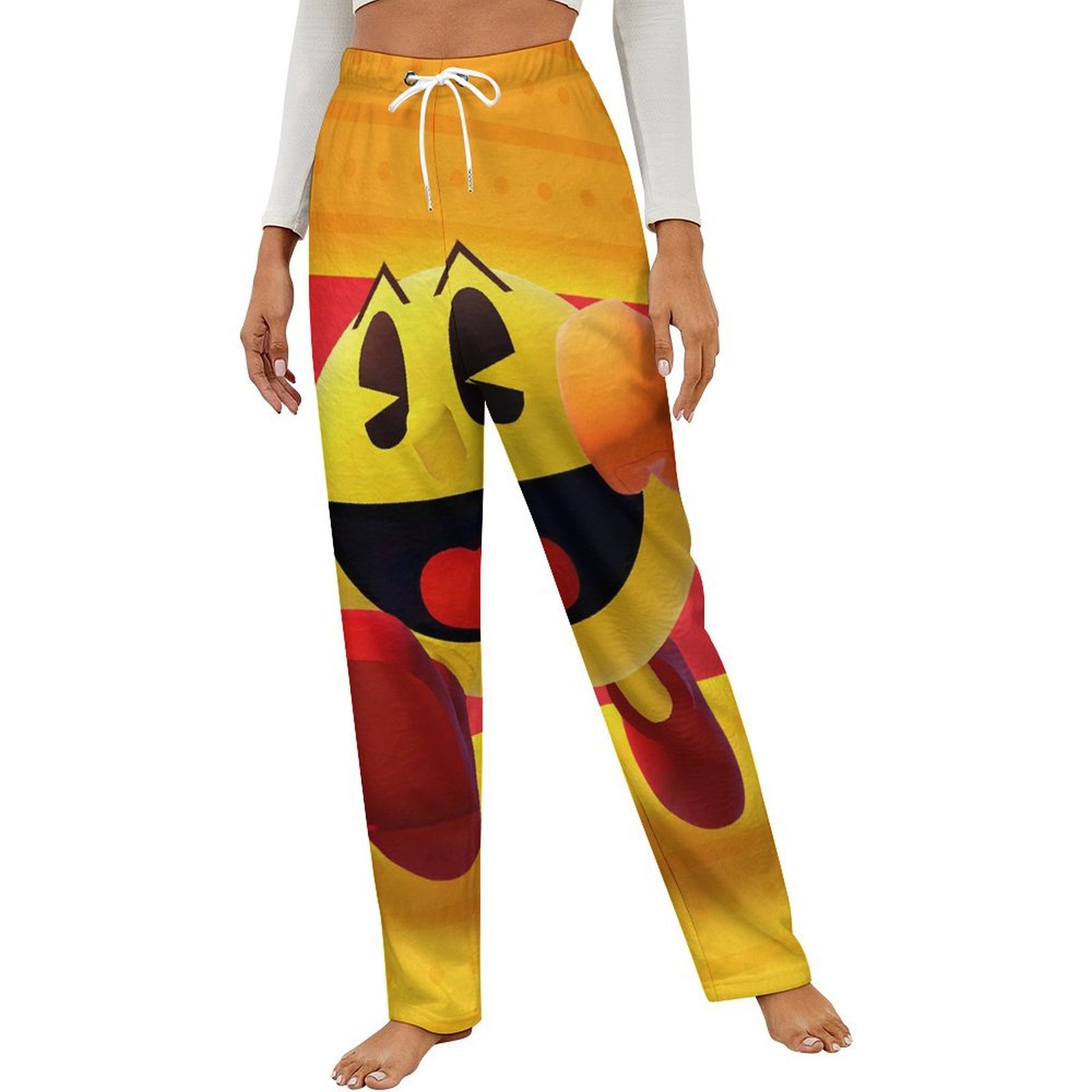 Running Pac-Man Game Flannel Women's Pajama Pants Bottoms Sleepwear ...