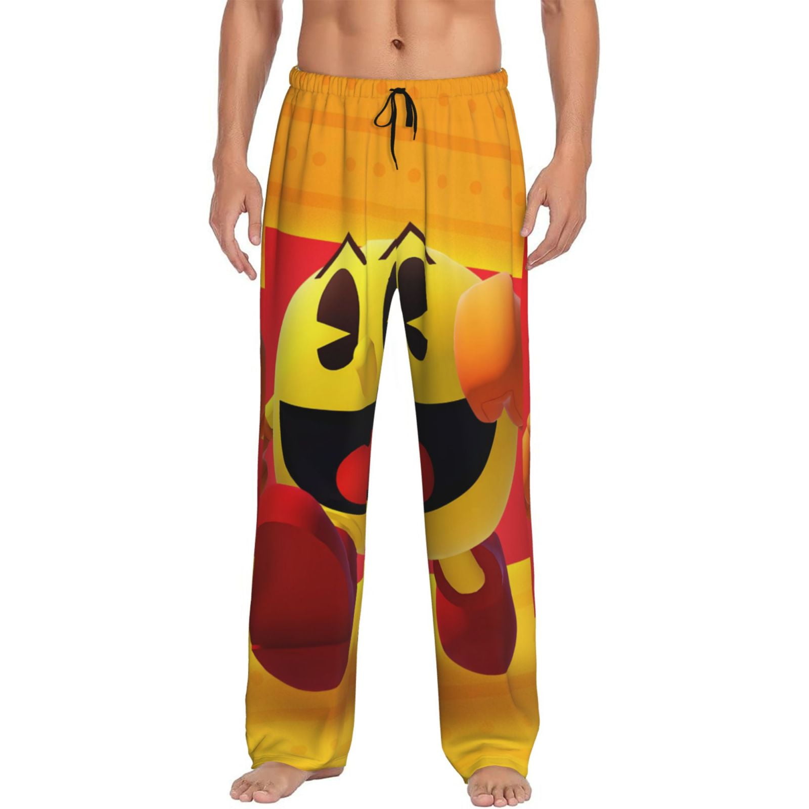 Running Pac-Man Game Men's Pajama Pants Lounge Fashion Daily Sleepwear ...