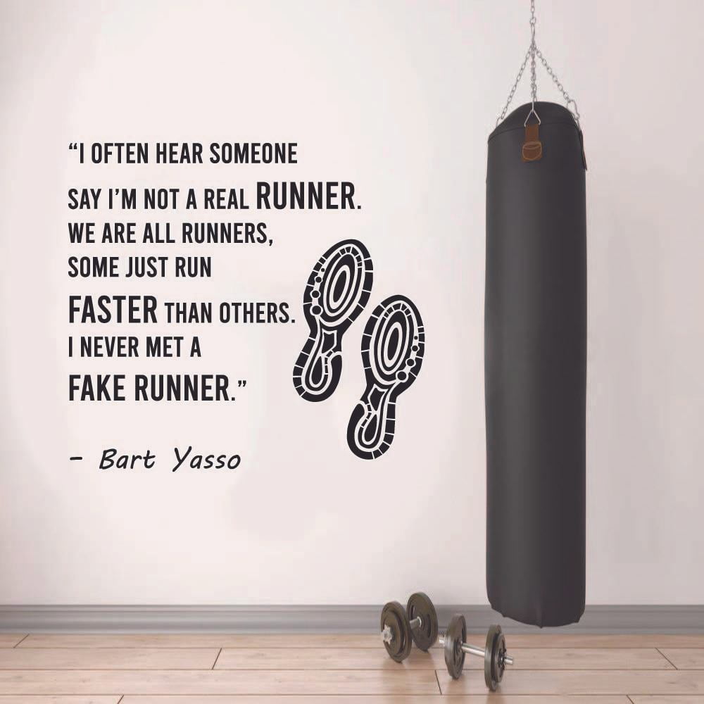 Running Race Motivation Wall Art Sticker Vinyl Home Decals Running ...