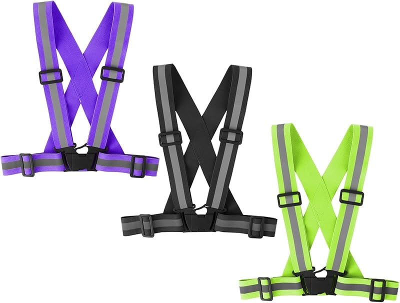 Running Reflective Vest Gear 3 Pack, Adjustable Safety Vest High ...