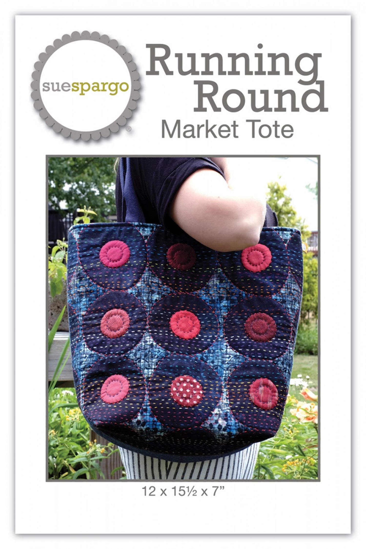 Running Round Market Tote - Applique, Embroidery, and Sewing Pattern by ...