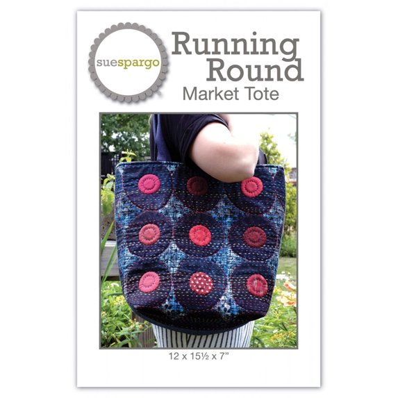 Running Round Market Tote - Applique, Embroidery, and Sewing Pattern by ...