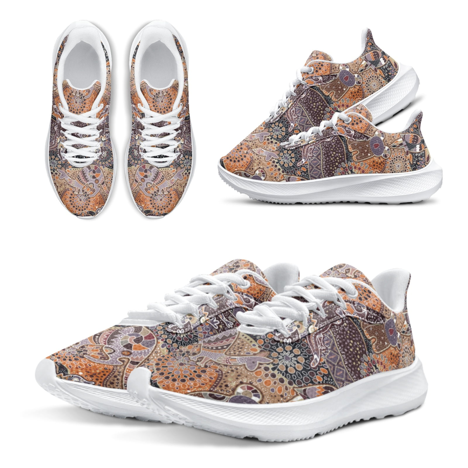 Running Shoes For Women Australian Aboriginal Kangaroo Aboriginal Art ...