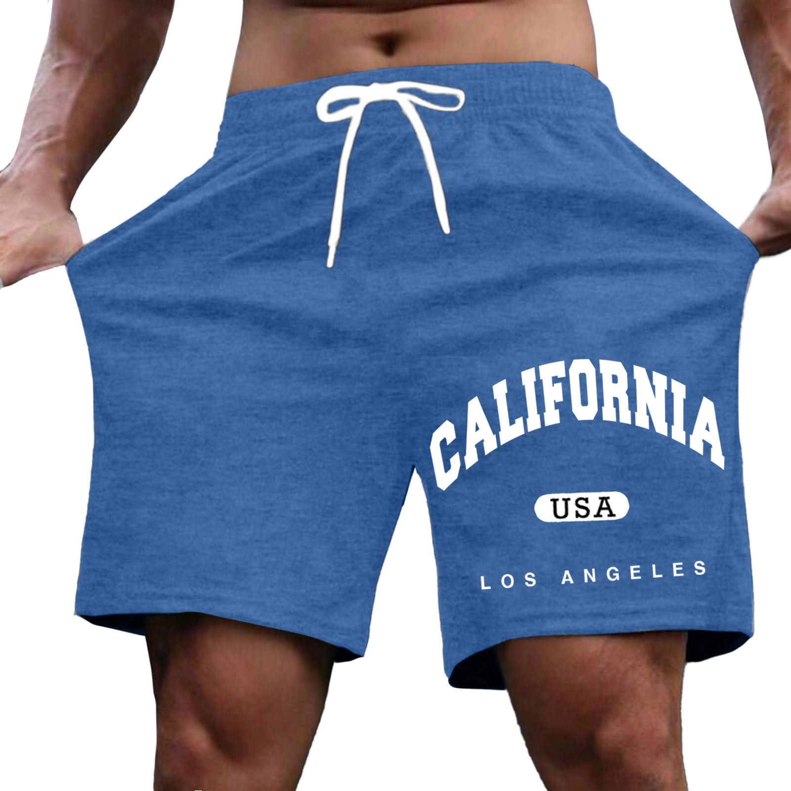 Running Shorts for Men Everyday Wear Stylish Letter Print Casual Shorts ...