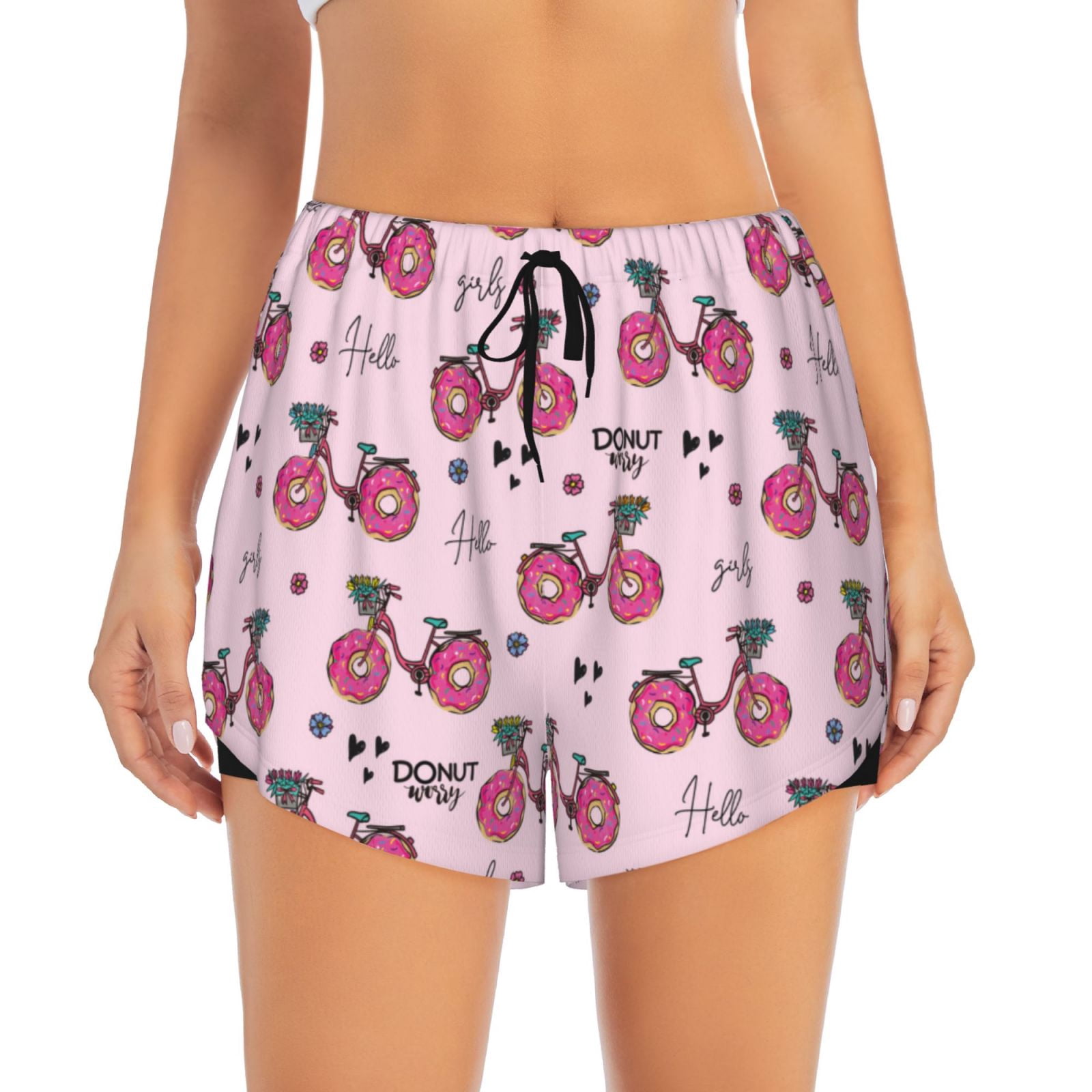 Running Shorts for Women, Bike with Donut Wheels Workout Athletic ...