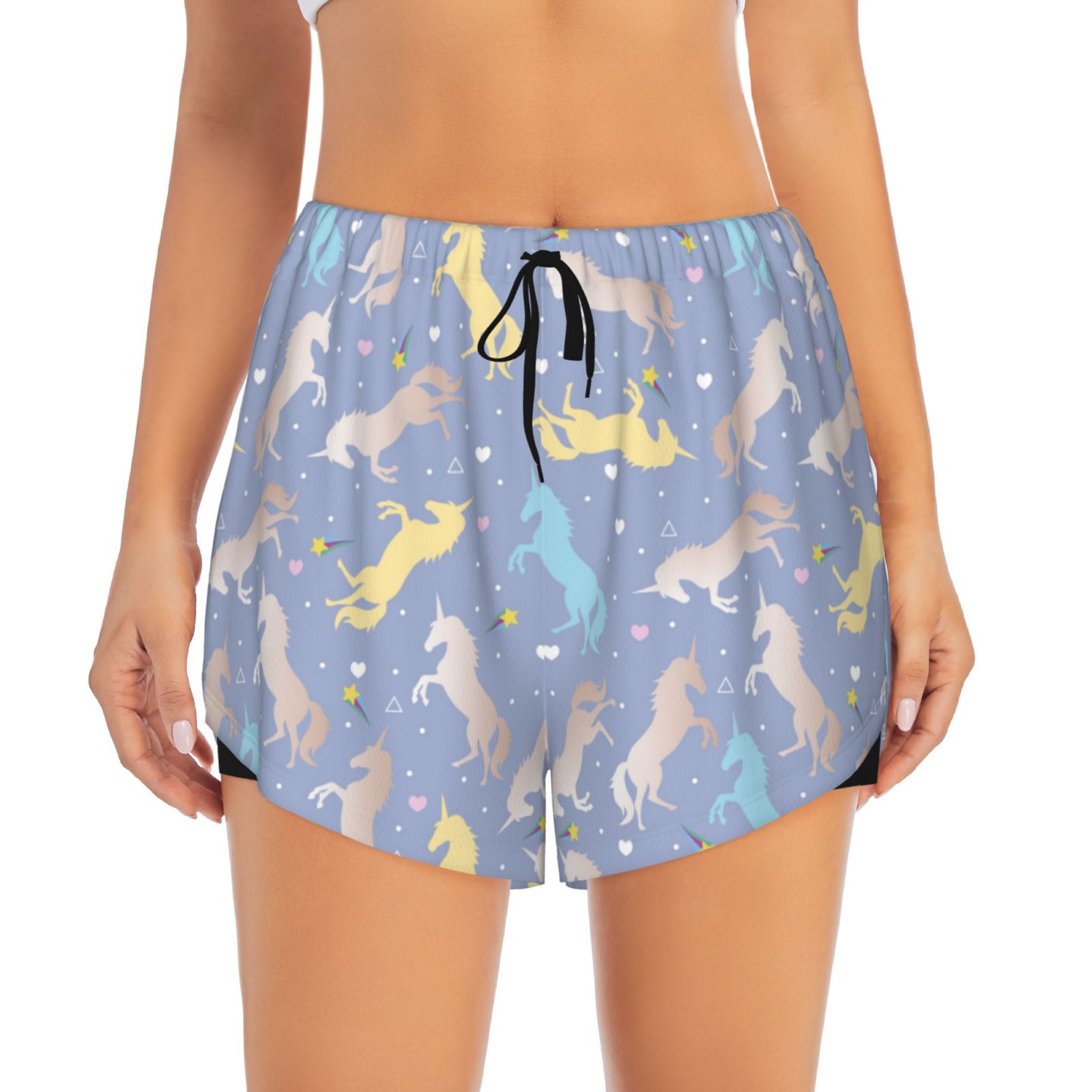Running Shorts for Women - Cute horse Athletic Workout Gym Yoga Shorts ...