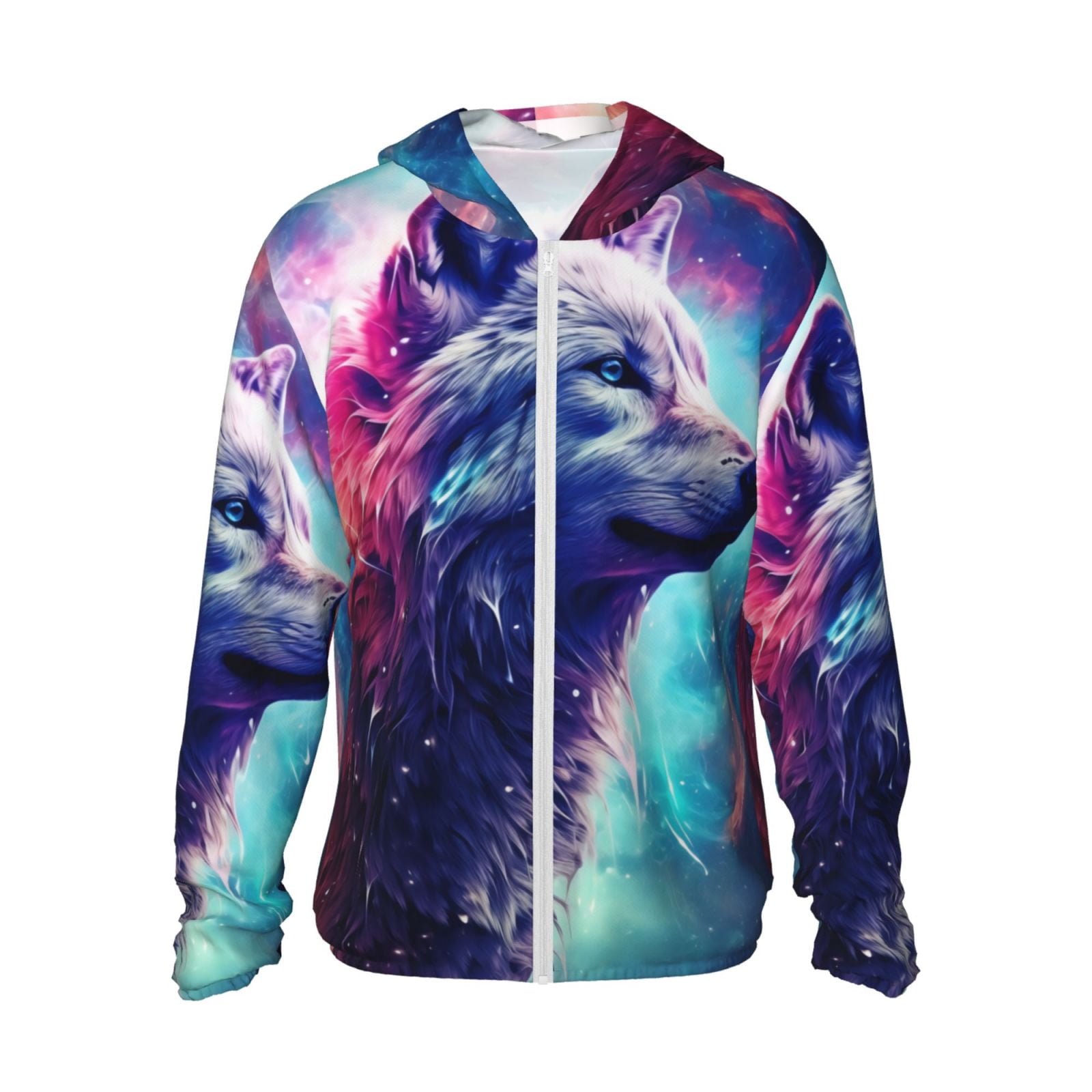 Running Shorts for Women, Starry Multicolored Wolf Workout Athletic ...