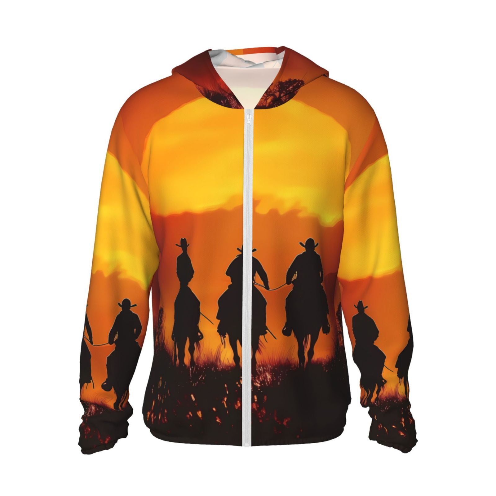 Running Shorts for Women, Sunset Western Cowboy Back Workout Athletic ...