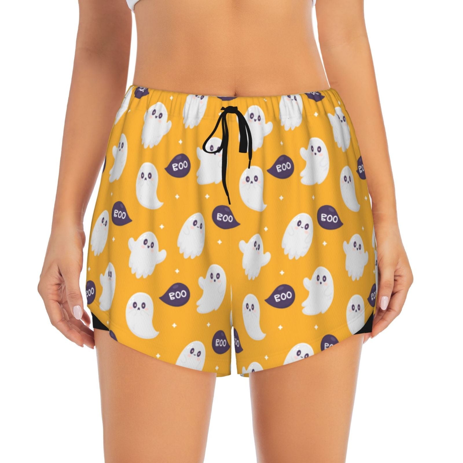Running Shorts for Women, spooky halloween cute Workout Athletic Shorts ...