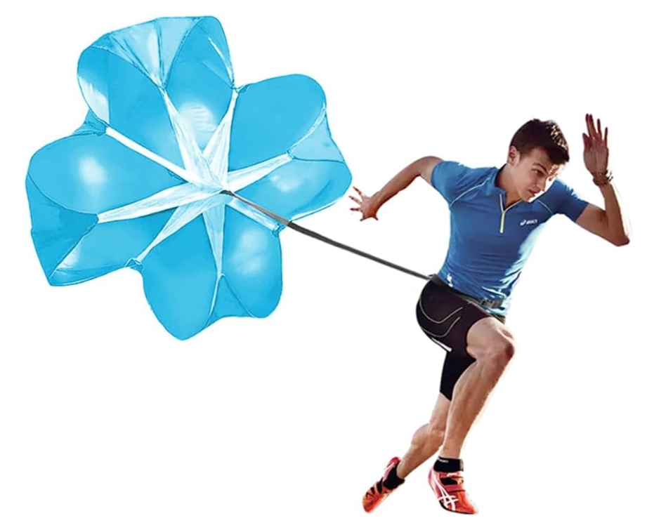 Running Speed Training 56-inch parachute with adjustable straps and ...