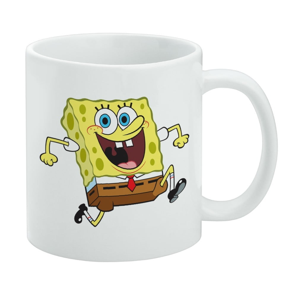 Running SpongeBob Ceramic Coffee Mug, Novelty Gift Mugs for Coffee, Tea ...