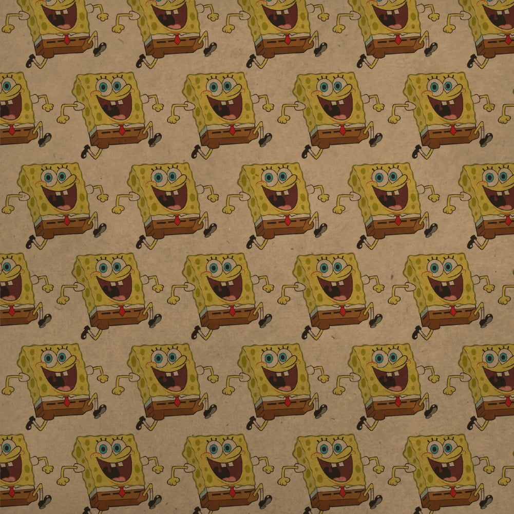 Running SpongeBob Premium Kraft Roll Gift Wrap Wrapping Paper - Walmart.com