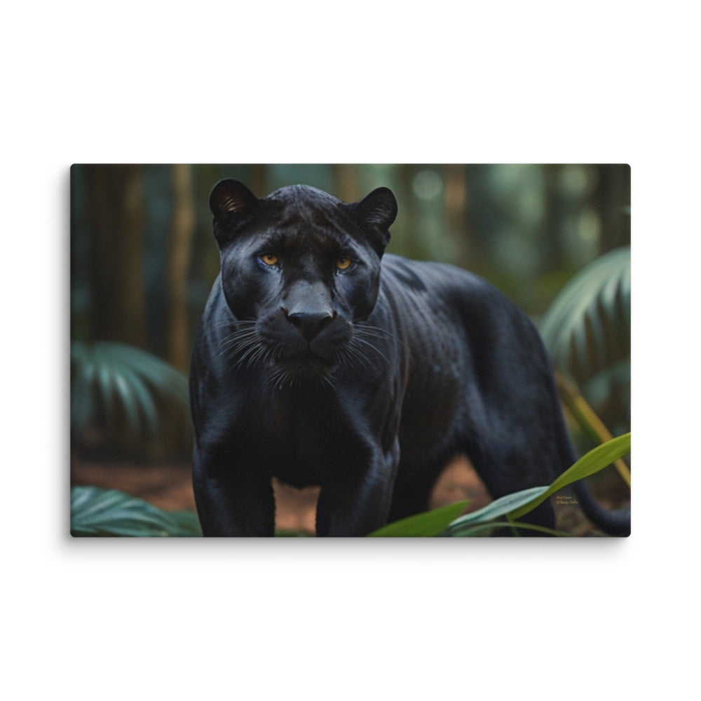 Running Stallion Art On Canvas - Title: Black Panther (24″×36 ...