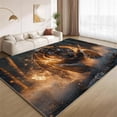 Running Tiger Area Rugs, Lightning Animal Pattern Carpet, Washable Non ...
