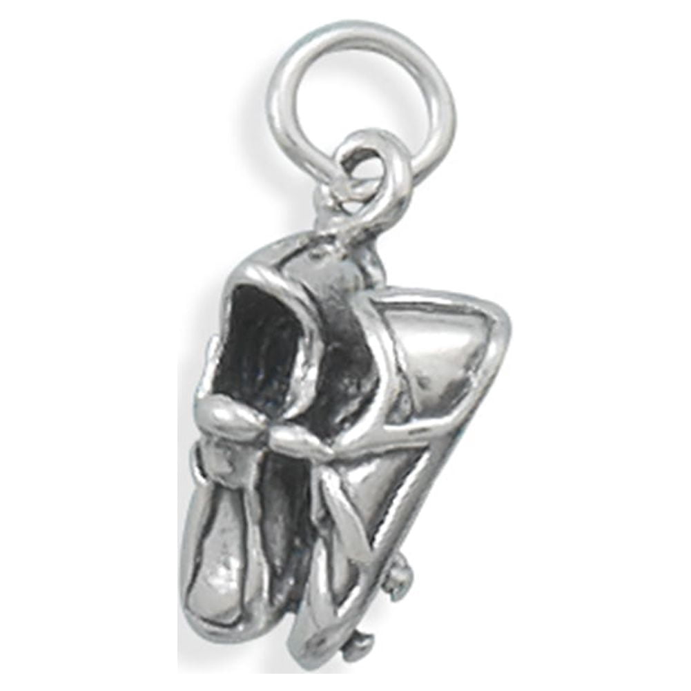 Running Track Shoes Charm Antiqued Sterling Silver - Made in the USA ...