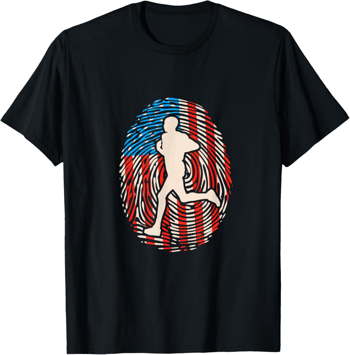 Running US American Flag - DNA Half-Marathon Runner T-Shirt men and ...