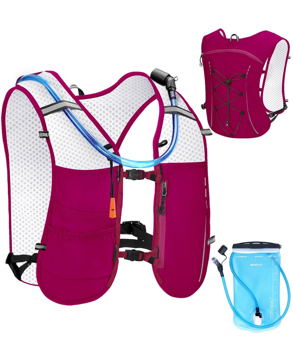 Running Vest Backpack with 2L Water Bladder, Sports Chest Bag for Women ...